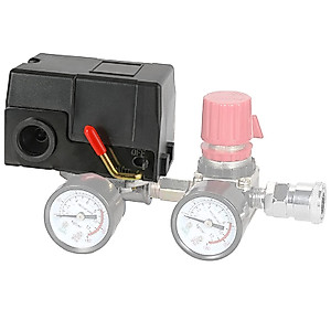 OAMCE Air Compressor Pressure Switch Replacement LF10-4H with 95-125 PSI Range and 20A Rating, 4-Port