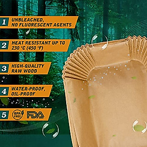 AIEVE Air Fryer Paper Accessories for Dual Basket Air Fryer, 100Pcs Non-Stick Air Fryer Liners Disposable Compatible with Ninja 2-Basket Air Fryer, Instant Vortex Plus XL 8-quart Dual Basket Air Fryer