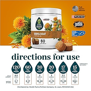 EverRoot by Purina Skin and Coat Dog Supplements Soft Chews - 10.6 oz. Canister