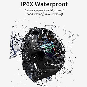 Military Smart Watch for Men IP6X Waterproof HD 1.3" Fitness Tracker Watch for Android & iOS iPhones with Heart Rate Blood Pressure Monitor Sports Tactical Watch for Adults