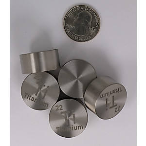 Titanium (Ti) 24.26mm Metal Disc for Collection or Experiments - 12.1mm Thick