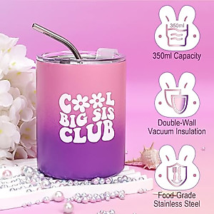 pengtai Big Sister Gifts for Girls,Promoted to Big Sister,Big Sister Gift,New Big Sister Tumbler Throw Fur Blanket Gifts Set