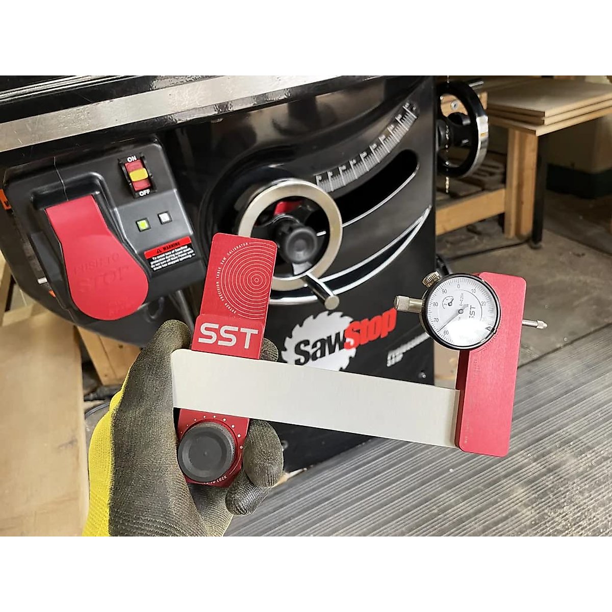 SST Saw Gauge Calibrator System | High Precision Alignment for Saws, Fences, Sleds, or Jigs | Adjustable Measurement with 1/2 In. Dial Indicator