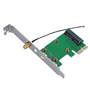 PCIe Network Card, PCI Express to Mini PCI Express Card Adapter, Network Ethernet LAN Mini PCI-E Riser PC to Laptop Network Card Adapter Converter