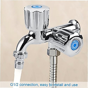 Single Cold Mixer Double Handle Dual Faucet - Kitchen Sink Bathroom Bathtub Garden -/2 Nozzle-style1