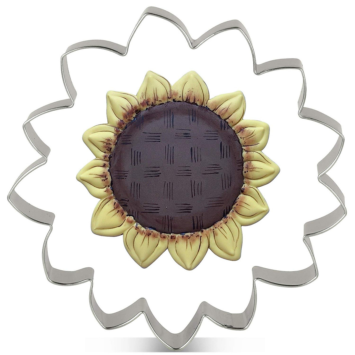 LILIAO Fall Pumpkin Flower Cookie Cutter - 4.4 x 4.4 inches - Stainless Steel - By Janka