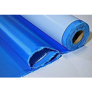 USA Fabric Store Process Blue Adhesive Poly Pro Twill Jersey Sportswear Apparel Applique Craft Fabric 50" Wide by The Yard