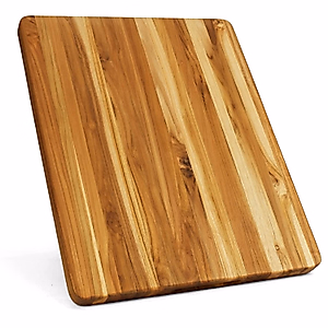 BEEFURNI Teak Wood Cutting Board with Hand Grip, Small Wooden Cutting Boards for Kitchen, Small Chopping Board Wood, Kitchen Gifts, 1-Year Manufacturer Warranty, (S, 18L x 14W x 1H inches)