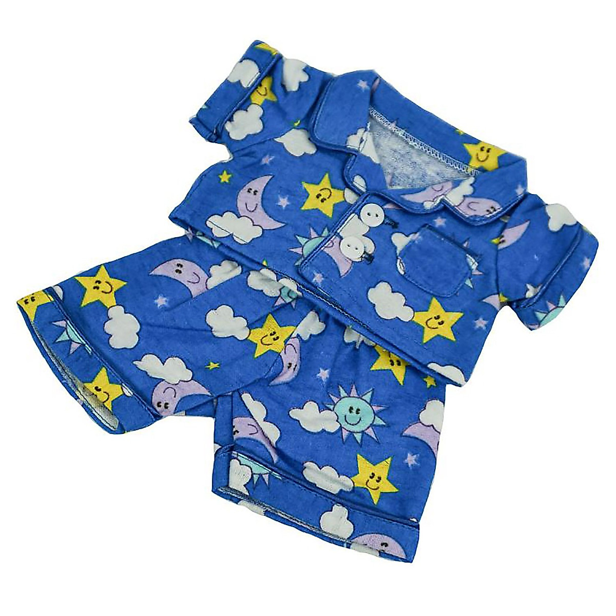 Fun Flannel Pajamas Outfit Teddy Bear Clothes Fit 8 inch to 10 inch Build-a-bear and Make Your Own Stuffed Animals