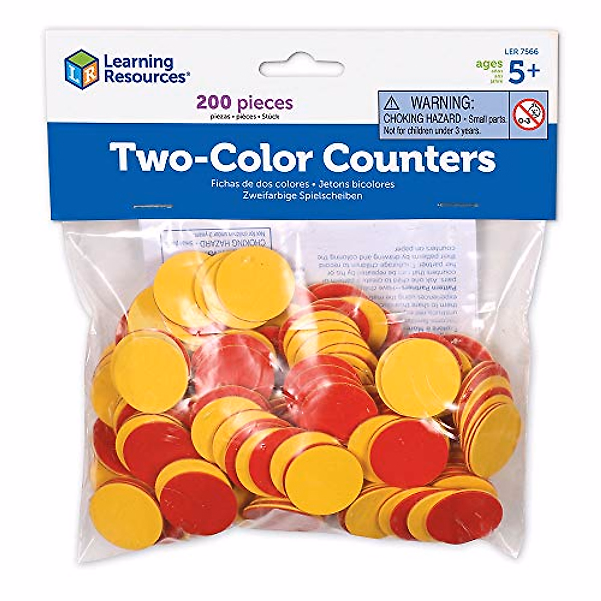 Learning Resources Two-Color Counters, Red/Yellow, Set of 200 & Mathlink Cubes, Educational Counting Toy, Early Math Skills, Set of 100 Cubes