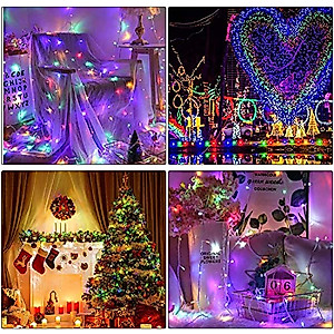 66FT 200 LED Indoor/Outdoor Fairy String Lights Plug in, Waterproof Christmas Lights with 8 Lighting Modes for Bedroom, Wedding, Party, Garden, Christmas Tree Decoration