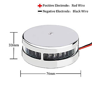 Young Marine 2-NM Deck Mount, Stainless Steel, Bi-Color Bow Light Red and Green LED for Boat Pontoon Yacht Skeeter, DC 10-30V