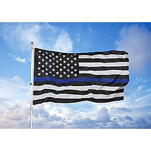 Thin Blue Line American Flag - 3x5 Blue Stripe American Matter Police Flags - USA Honoring Law Enforcement Officers Banner Flags Outdoor Indoor