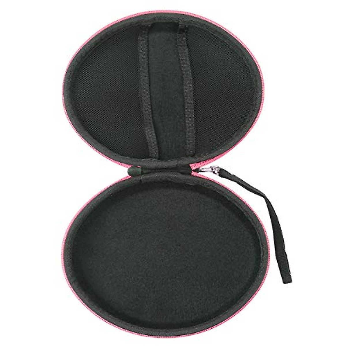 co2CREA Hard Travel Case Replacement for Matte Finish Premium Rechargeable Wireless Bluetooth Over Ear Headphones Foldable Headset (Black Case + Pink Zipper)