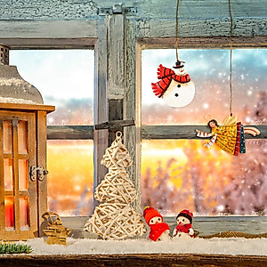 WILLBOND 8 Pieces Christmas Tin Metal Ornaments Tin Dancing Flying Angels Decorations Tin Santa Claus Christmas Ornaments for Holiday Celebrations Themed Party Home Decoration