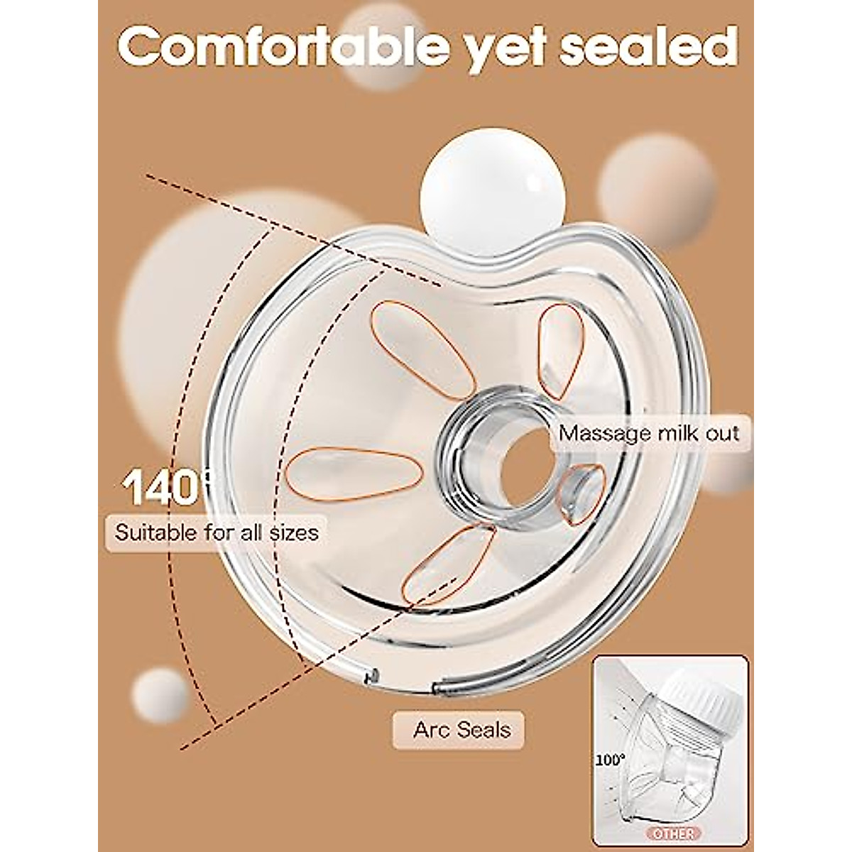 Hands Free Breast Pump Wearable Breast Pump 12 Levels 3 Modes Double Portable Electric Breast Pump w/Remote Control,140°Soft Silicone,LCD,1200mAh Battery,Low Noise Leak-Proof Painless Breastfeeding