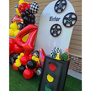 40 Inch 4 Red Number Balloons Mylar Foil Helium Digital Balloons Baby Shower 4st Birthday Party Decor Supplies…