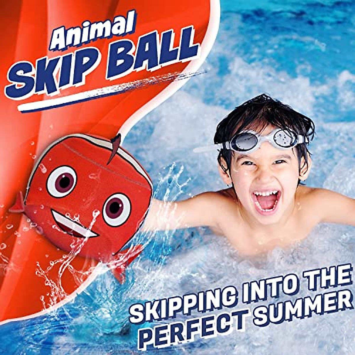 Activ Life The Ultimate Skip Ball: Summer Fun Guaranteed Water Bouncing Ball, A Must-Have Beach, Lake, and Pool Companion for All Ages, Create Memories with Friends & Family, 2pack, Clown Fish