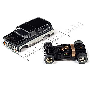 Auto World Xtraction 1977 Chevrolet Blazer Black/White HO Scale Slot Car