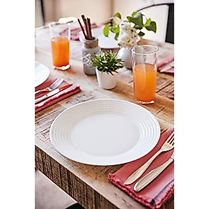 Luminarc Harena 10.5" Dinner Plate, Set of 6, Set, 1, White
