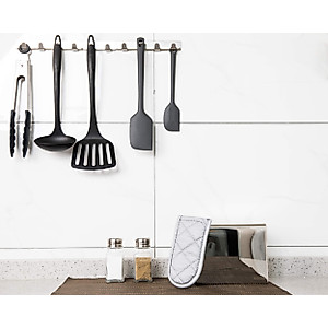 Buzhan Striped Cast Iron Skillet Handle Cover, Durable Pot Holder Sleeve, Heat Resistant Machine Washable Handle Mitts, 2 PCS