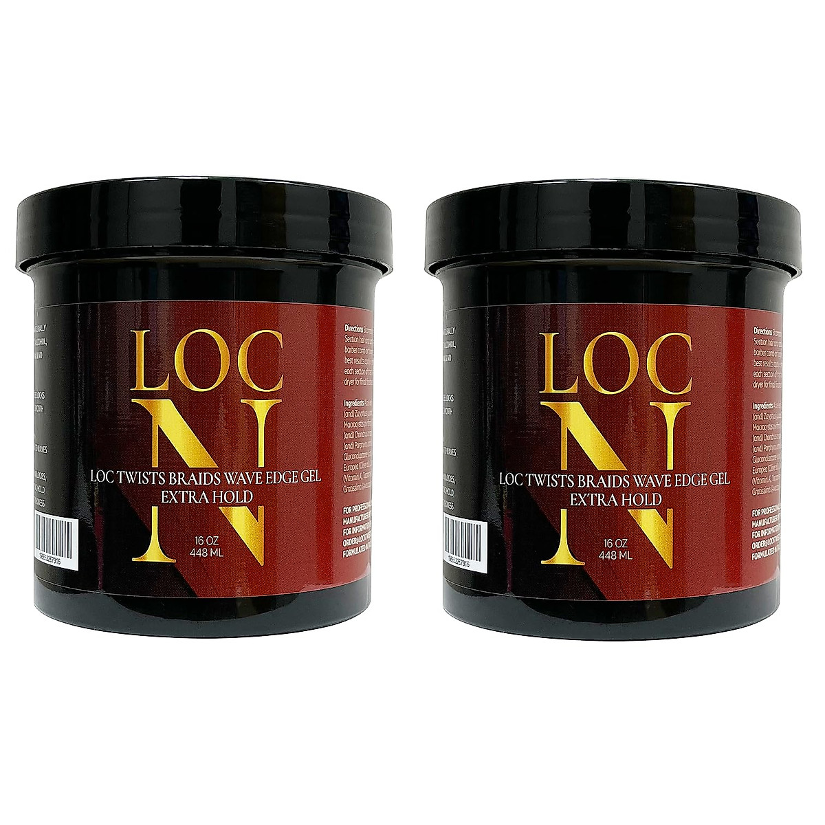 LOC N EDGE GEL EXTRA HOLD 16 Oz."Pack of 2"