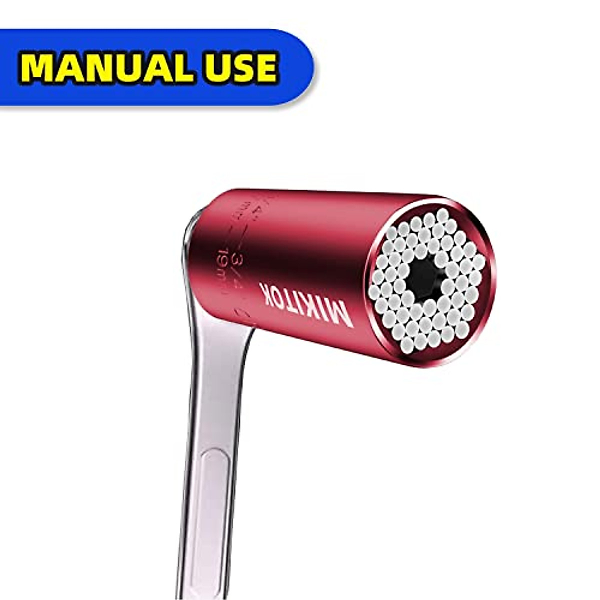MiKiTok Universal Socket Universal Socket Wrench Craftmanstoolset,Birthday Gifts for Men Women Husband Him Boyfriend 1/4"-3/4" (7mm to 19mm)