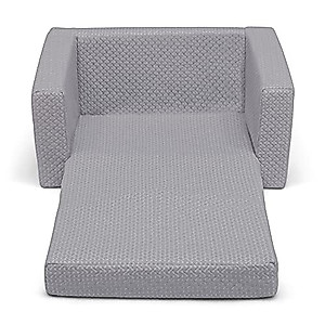Delta Children Serta Cozee Flip Out Memory Foam Chair, Grey