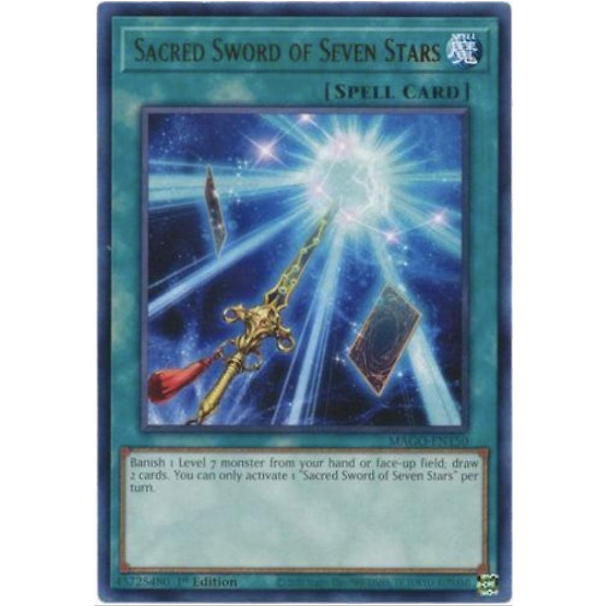Sacred Sword of Seven Stars - MAGO-EN150 - Gold Rare - 1st Edition