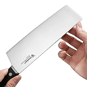 Humbee 7.5-Inch Nakiri Knife Razor Sharp High Carbon Stainless Steel Meat Cleaver, Vegetable Chopper Kitchen Knife Multipurpose Chef Knife