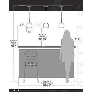 AUTELO Gold Pendant Light Fixtures - Crystal Modern Pendant Lights in Brushed Gold Metal Finish, Pendant Lights Kitchen Island for Dining Room, Bedroom, Hallway, H3878 BG