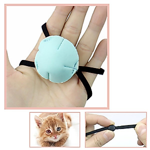 vomvomp 3 Pack Cat Eye Patch for Cats Missing Eyes Single Eyepatch Protective Eye Cover for Small Dogs Cats Eye Injuries After Surgery Wounds Dogs Missing Eye Shield Small Pets Patches