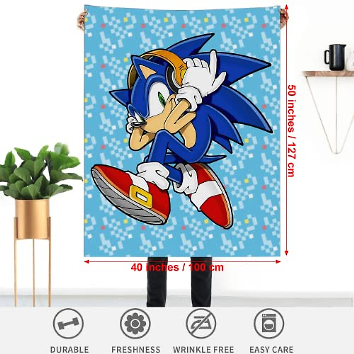 Cartoon Blanket,Ultra Soft Flannel Fleece Blanket Stylish Bedroom Living Room Sofa Warm Blanket for Family (Pic 2, 50 x 40 inches)
