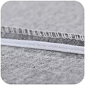 Pharmedoc Pregnancy Pillow Replacement Jersey Cover (Cover Only) for C Shaped Full Body Pillow - Body Pillow Cover Only - Grey