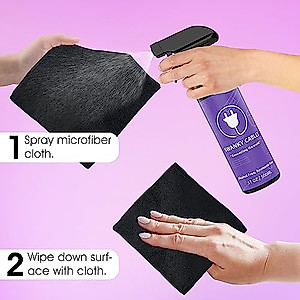 Swanky Computer Screen Cleaner Kit: Electronic Cleaner Spray 17oz + 2 Microfiber Cleaning Cloth For TV, iPad, iPhone, Monitor, PC, Laptop Screens