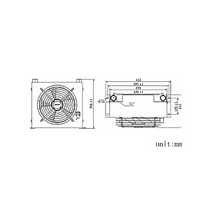 Ethedeal Hydraulic Oil Cooler, AC110V /60HZ AH1012T-CA New Hydraulic Oil Cooler 100L/min , Precise Welding & Efficient Fan