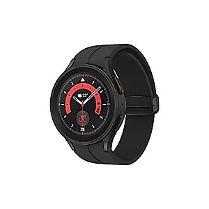 SAMSUNG Galaxy Watch 5 Pro 45mm Bluetooth Smartwatch w/ Body, Health, Fitness and Sleep Tracker, Improved Battery, Sapphire Crystal Glass, GPS Route Tracking, Titanium Frame, US Version, Black
