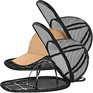 MAGTSMEI Hat Cleaner, Baseball Caps Hat Washer for Washing Machine, Foldable Washing Hat Cage Protector Holder for Flat & Curved Hats, Hat Rack/Organizer for Dishwasher, 2 Pack Black