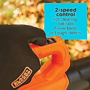 BLACK+DECKER 20V MAX Cordless Leaf Blower, 2-Speed, Up To 90 MPH, with Battery and Charger (BCBL700D1)