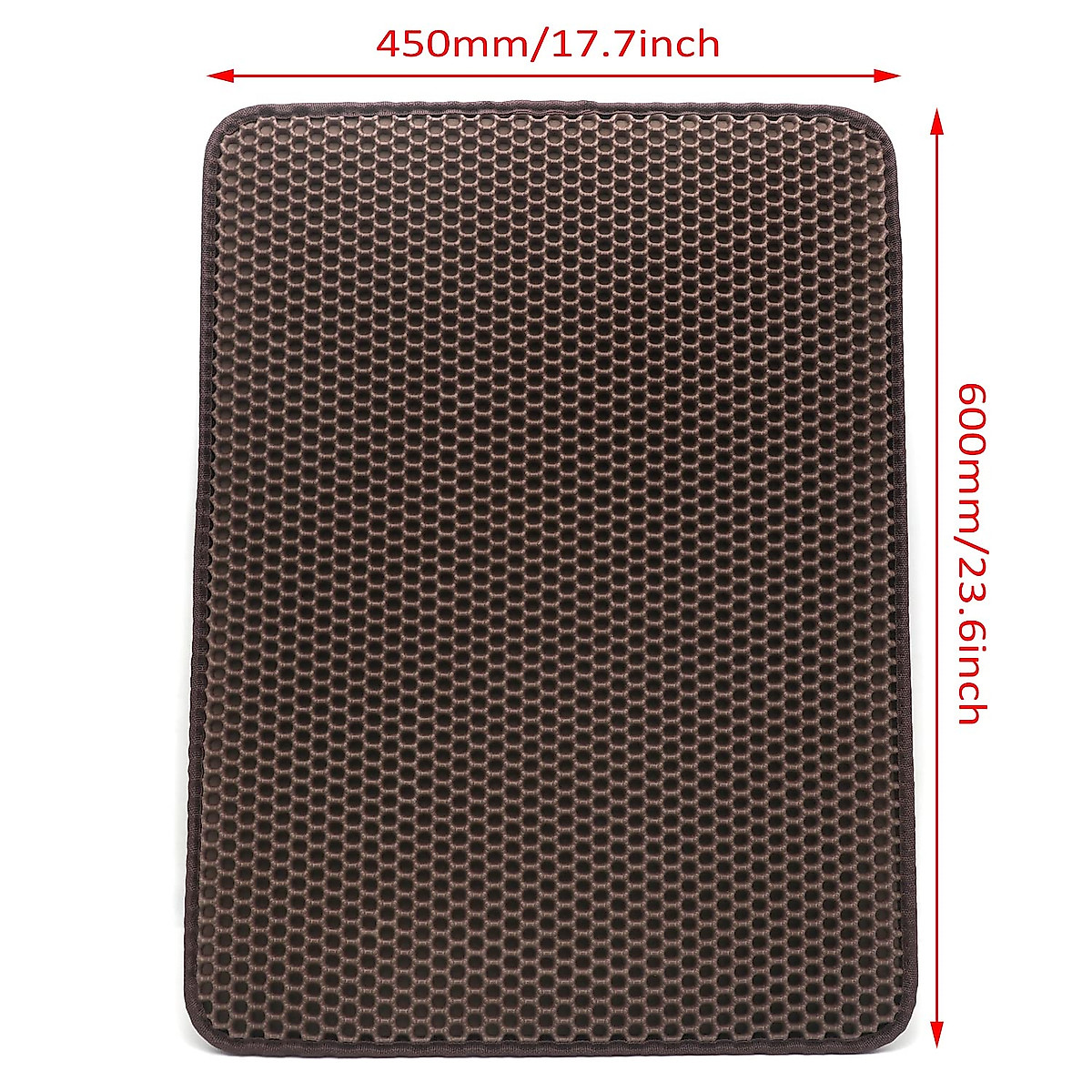 HTTMT- (23.6x18 inch) Pet Supplies Cats Litter & Housebreaking 60X45 Brown Cat litter Mat Double Layer Pad Trapper Folding Pad EVA Foam Rubber…