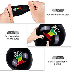 durony 72 Pieces Black History Month Balloons 12 Inch African American Independence Day Balloons Black History Latex Balloons Juneteenth Balloons for Black History Month Party Supplies, 9 Designs