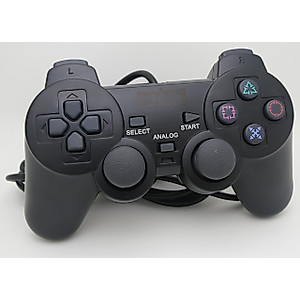 NEXiLUX PS2 Controller Compatible with Sony Playstation 2 & Ps1 / Psone, Black
