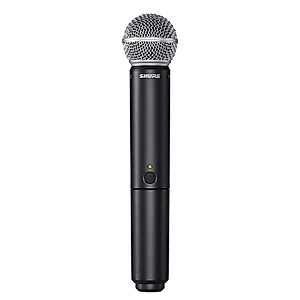 Shure BLX2/B58 Handheld Transmitter with SM58 Vocal Mic Capsule - for use with BLX Wireless Microphone Systems, Receiver Sold Separately | H11 Band (BLX2/SM58=-H11)