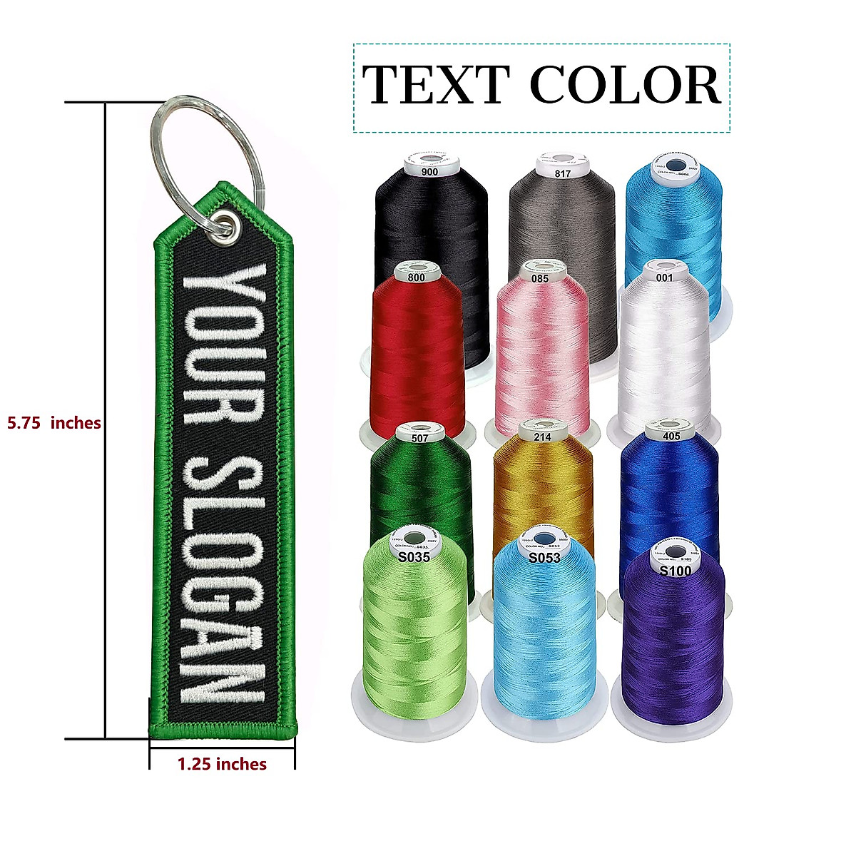 Graceful life keychains,Customize Keychain,Embroidery keyring for Motorcycle,Car, ATV (Arrow)