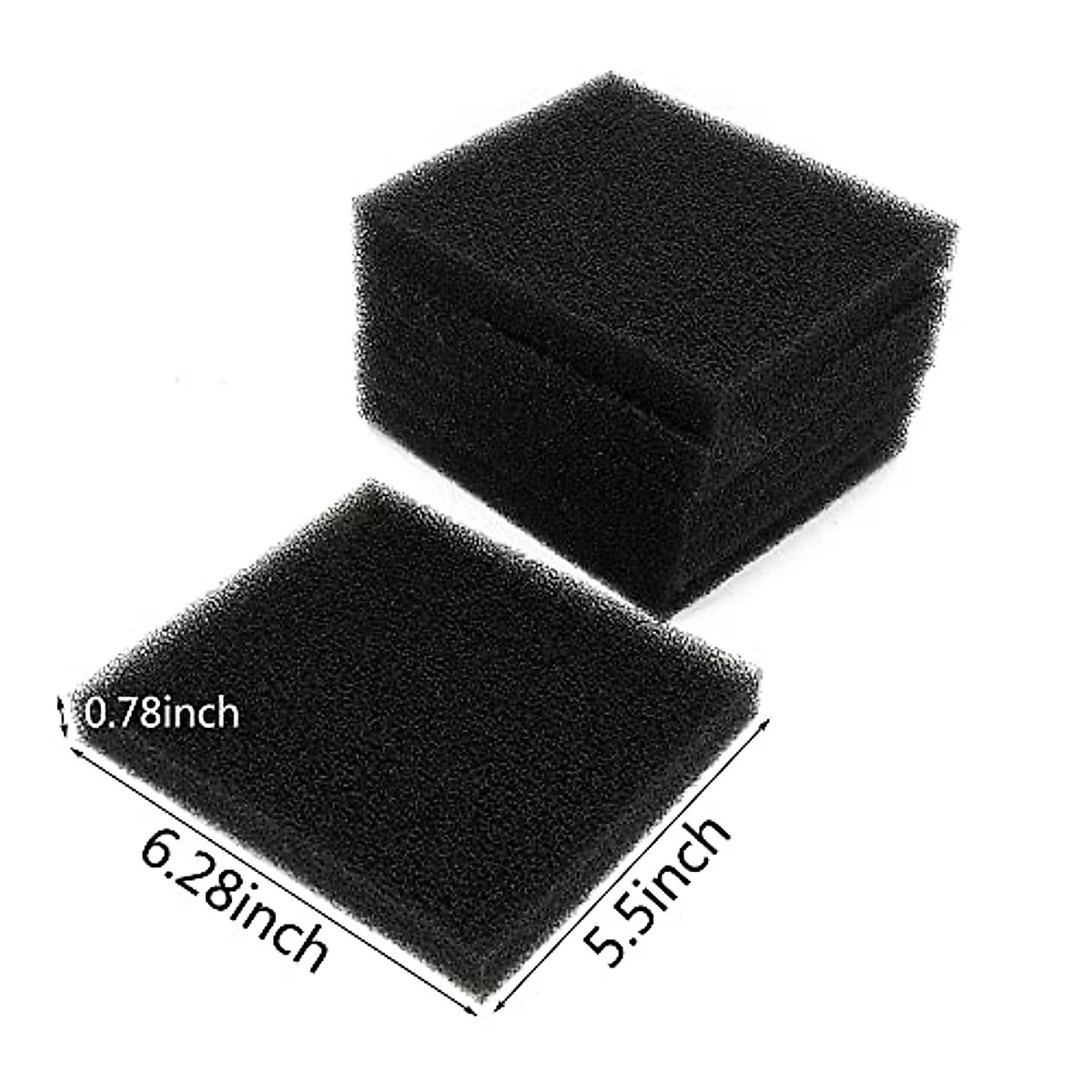 ALEGI Aquarium Bio Sponge Fitler Media, 6.28 x 5.5 x 0.78 Inch Fish Tank Filter Cartridge Filter Foam Pad Inserts for ML350 (6 Pack)