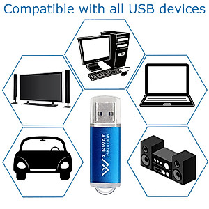 XINWAY 32GB USB 2.0 Flash Drives Thumb Drives Memory Stick Jump Drive Zip Drive, 2 Pack Mixed Colors: Black Blue