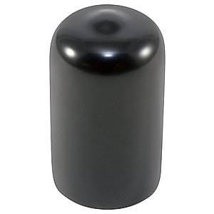 Caplugs 99394096 Plastic Round Cap VC-406-16, Vinyl, Cap ID 0.406" Length 1.000", Black (Pack of 100)