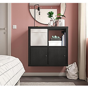 Generic Drawer Storage Organizer Insert with Door Fit with Kallax Unit (1 Drawer, Black), 13x13, 602.781.70