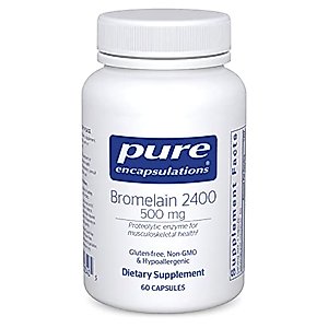 Pure Encapsulations Bromelain 2400 | 500 mg Supplement for Immune and Digestive Support, Enzymes, Joints, Muscle Recovery, and Bone Health* | 60 Capsules