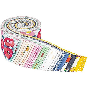 Minki Kim Misty Morning Rolie Polie 40 2.5-inch Strips Jelly Roll Riley Blake Designs RP-11580-40